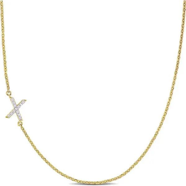 JULIANNA B. 14k Yellow Gold Diamond Necklace - X