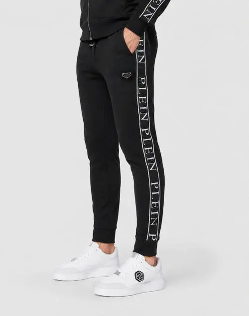 Philipp Plein Jogging Trousers Plein Tape - Black