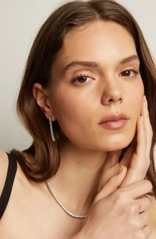 AURATE Unbreakable Lab Grown Sapphire Tennis Earrings