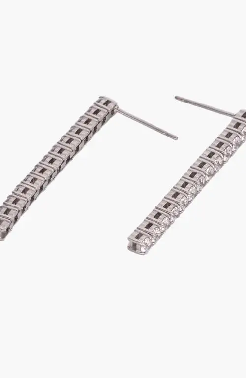 AURATE Unbreakable Lab Grown Sapphire Tennis Earrings