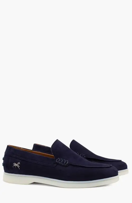 CAVALINHO Nautical Suede Loafers - Navy