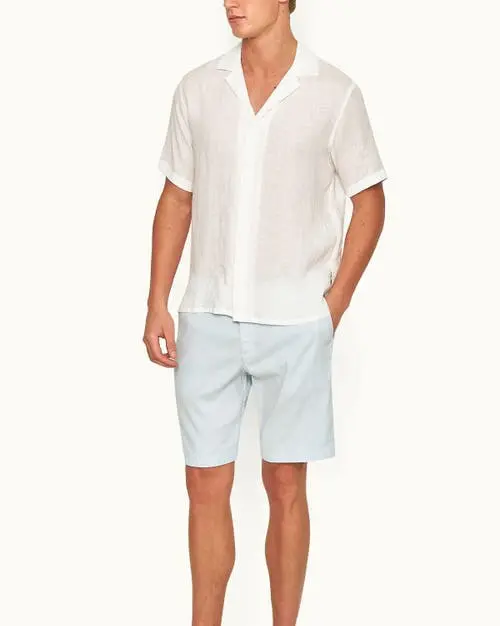 Orlebar Brown Dane Garment Dye Tailored-fit Shorts - Light Sky Pool