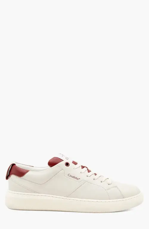 CAVALINHO Club Leather Low Top Sneakers - Beige/red
