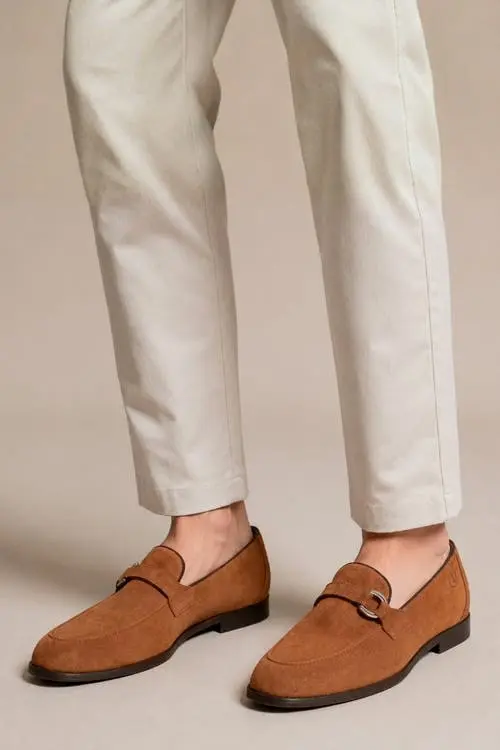 CAVALINHO Heritage Pointed Toe Suede Loafers