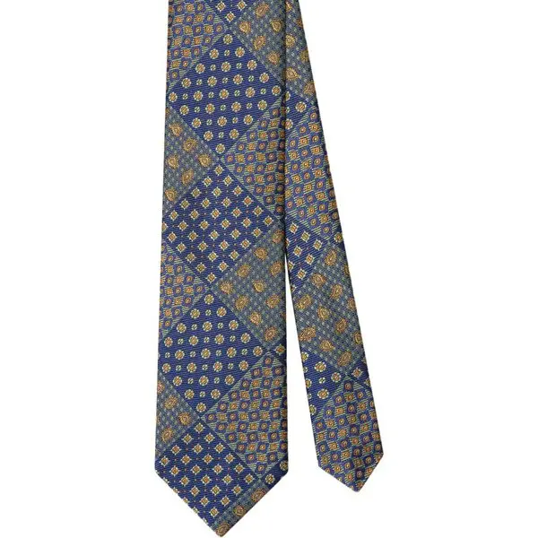 Robert Talbott Robert Patchwork Best Of Class Necktie - Navy Multi