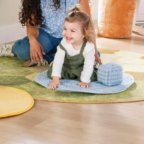 KAPLAN EARLY LEARNING COMPANY Sense Of Place Round Carpet5 - Green