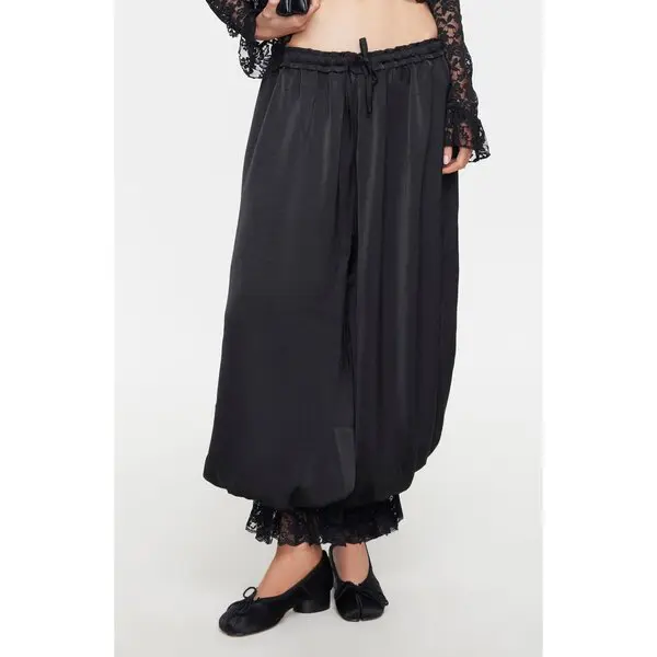 Lioness Kiss & Tell Bubble Hem Pants - Noir