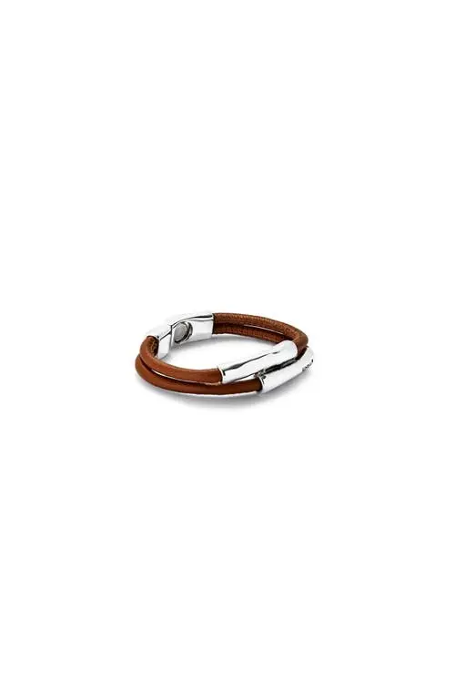 UNODE50 Camel Leather Bracelet With Details
