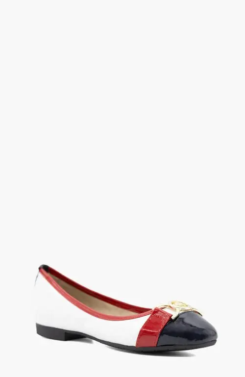 CAVALINHO Sabrina Leather Flats 82 - Navy/white/red