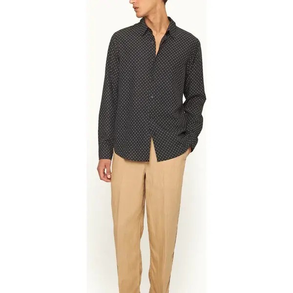 Orlebar Brown Giles Polka Dot Tailored-fit Shirt - Black