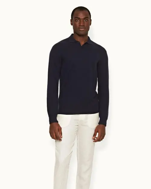 Orlebar Brown Bruno Cashmere Waffle Stitch Jumper