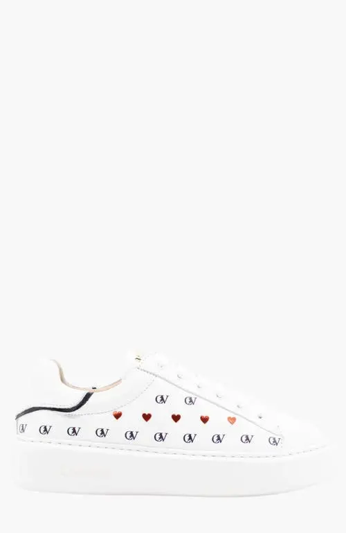 CAVALINHO Love Yourself Leather Sneakers - Navy/white/red