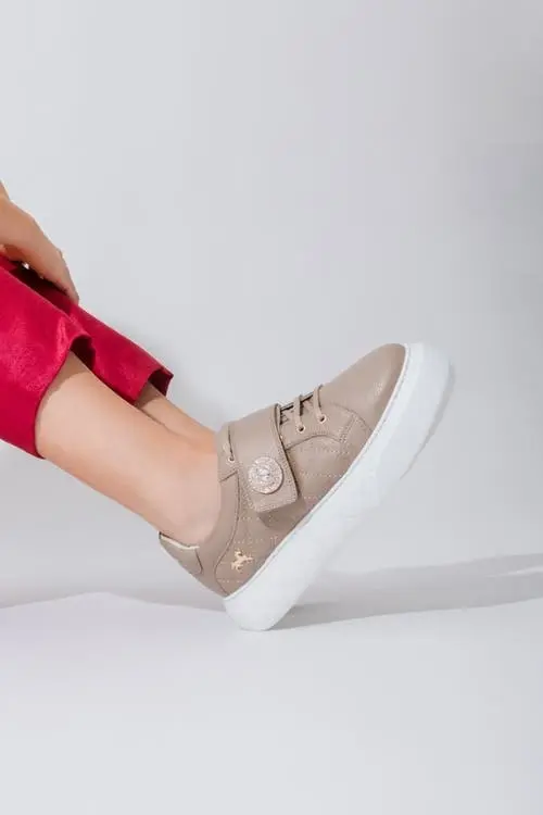CAVALINHO Diamond Embellished Leather Platform Sneakers