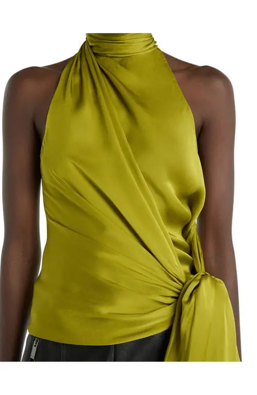 Balmain Open-back Silk Chiffon Top
