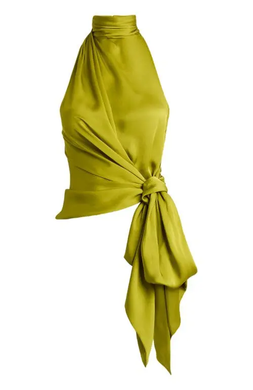 Balmain Open-back Silk Chiffon Top