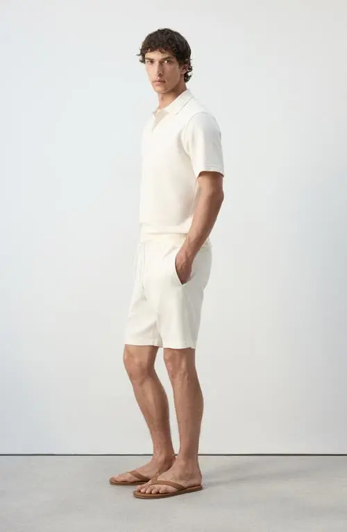 Mango Textured Drawstring Bermuda Shorts