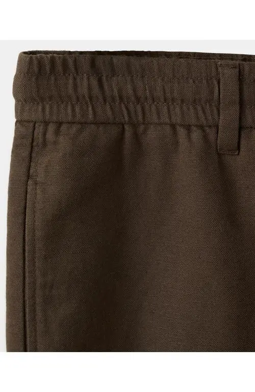 Mango Cotton & Linen Bermuda Shorts - Brown
