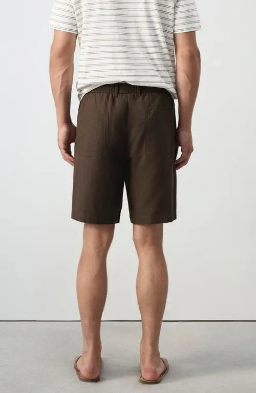 Mango Cotton & Linen Bermuda Shorts - Brown