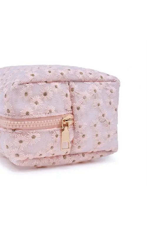 URBAN ESSENTIALS Daisy Chain Cosmetic & Travel Organizer Pouch - Pink