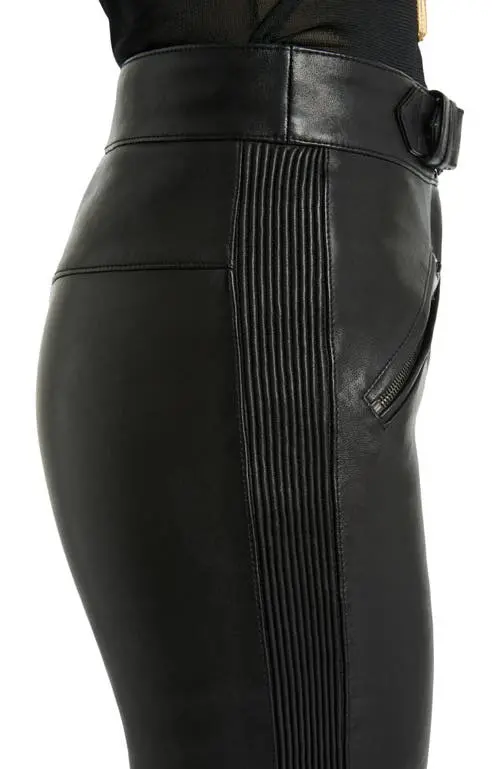 Balmain Lambskin Biker Trousers