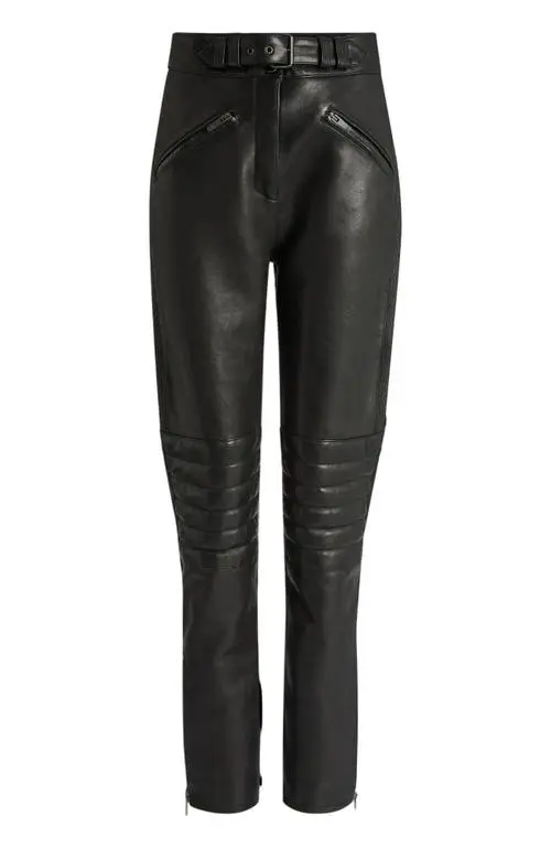 Balmain Lambskin Biker Trousers