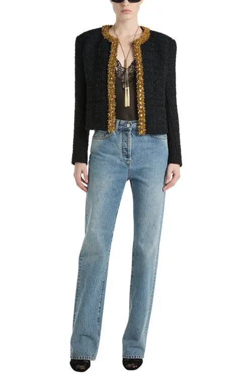 Balmain Straight-leg Faded Denim Jeans - Blue