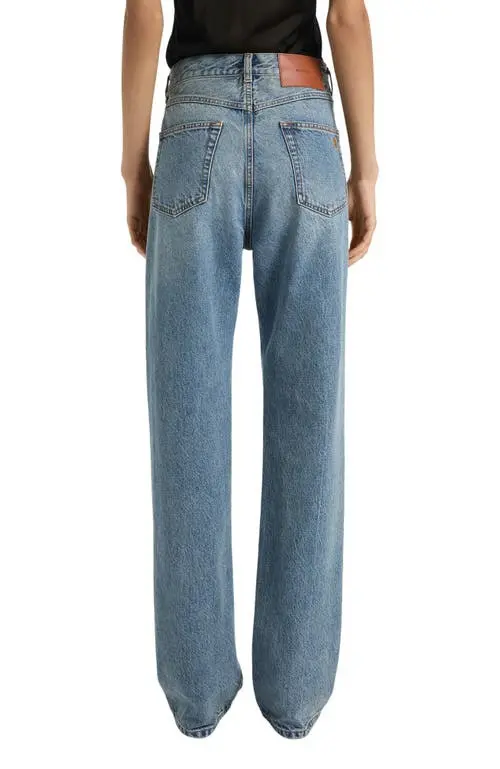 Balmain Straight-leg Faded Denim Jeans