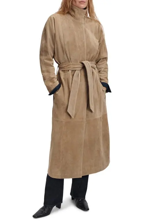 Rag & Bone Marlene Suede Trench Coat - Tan