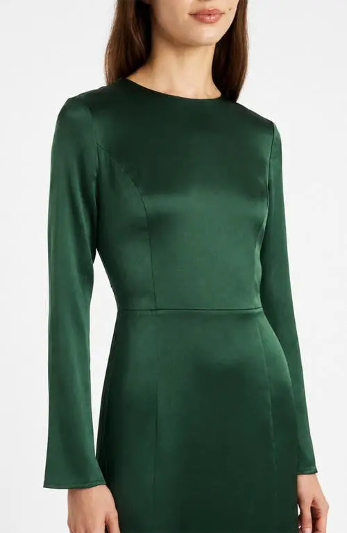 Santorelli Melara Midi Dress In Stretch Silk Crepe De Chine