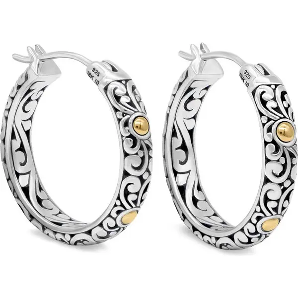 DEVATA 25mm Filigree Hoop Earrings