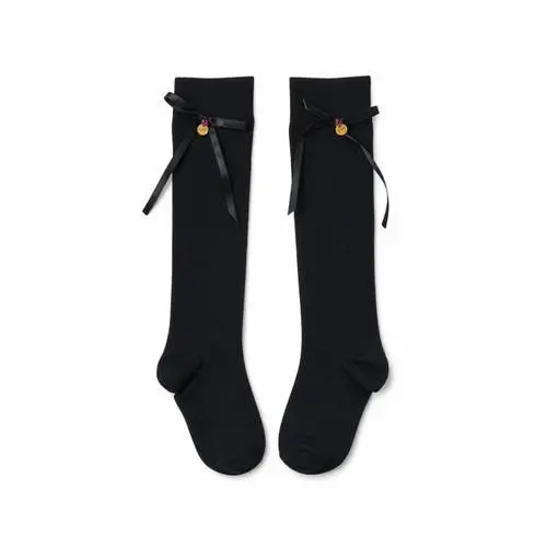 ADIBA Midnight Royale Bow Socks - Black