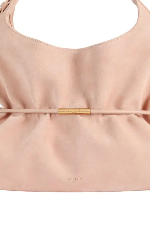 Balmain Sphynx Medium Bag In Suede