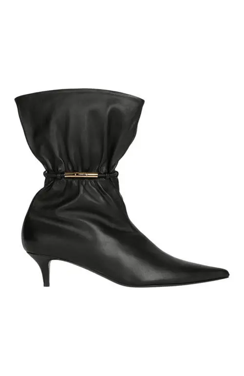 Balmain Sphynx Smooth Leather Ankle Boots