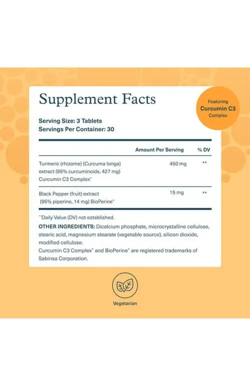 YOUTHEORY Turmeric 450mg Black Pepper Olive Leaf Joint Brain Support Supplement 90 Tablets