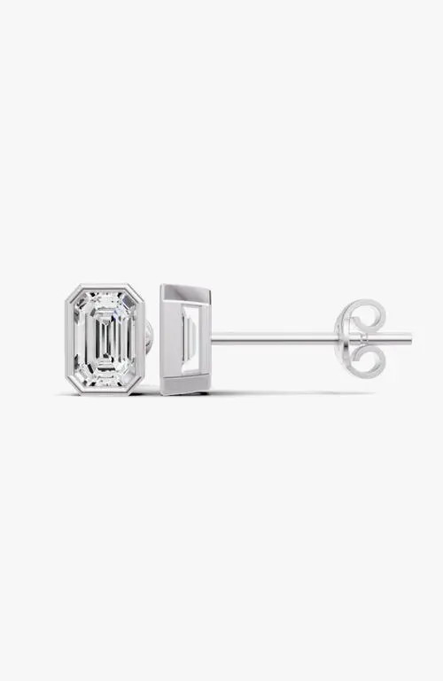 SEREIA OFFICIAL 14k Gold 0.25 Carat Emerald Bezel Solitaire Studs