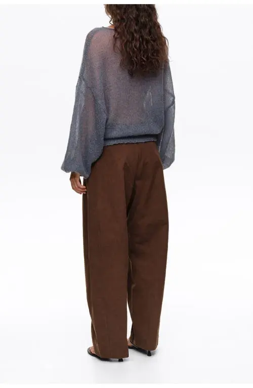 Bimba Y Lola Barrel-leg Trousers With Adjustable Waist