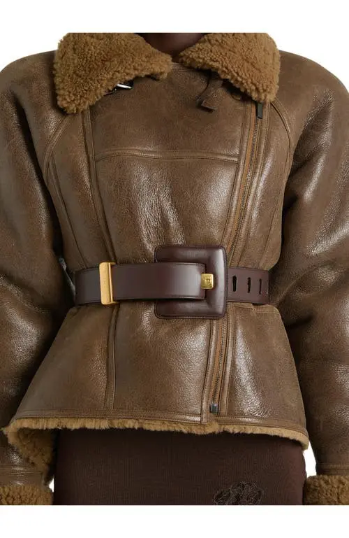 Balmain Anthem Large Smooth Leather Belt