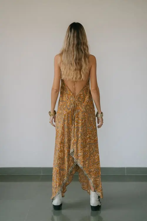 SUN CHILD Classic Silk Dress Layla