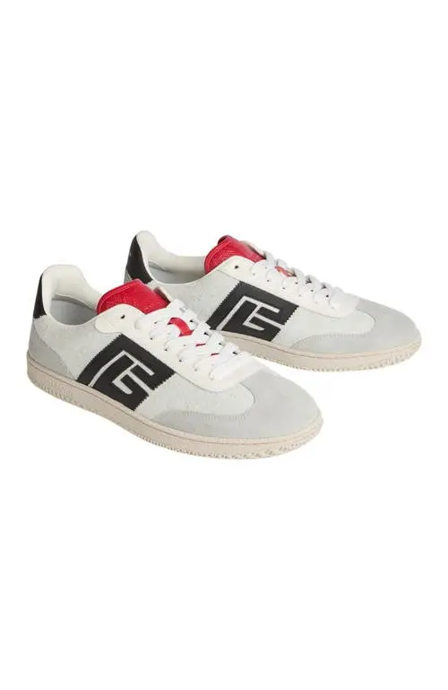 Balmain Swan Suede And Smooth Leather Trainers - Multicolor