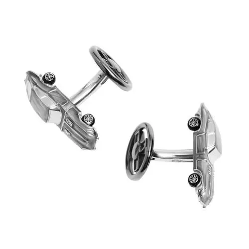 JAN LESLIE Vintage Jaguar Inspired Car Sterling Cufflinks - Silver