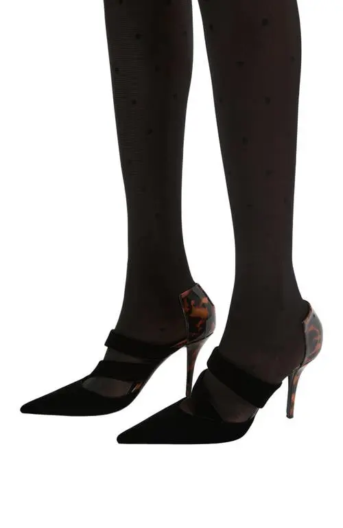 Balmain Velvet And Printed Patent Leather Courts