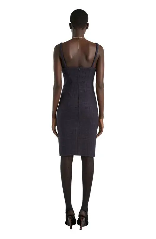 Balmain Tweed Dress With Spaghetti Straps