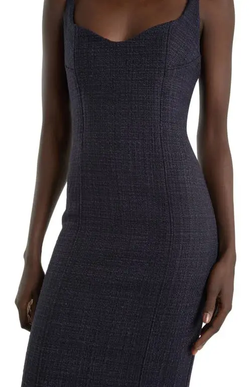 Balmain Tweed Dress With Spaghetti Straps