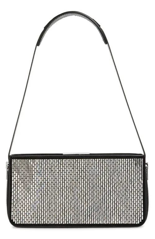 Alexander Wang Siren Pochette Crystal Embellished Leather Shoulder Bag
