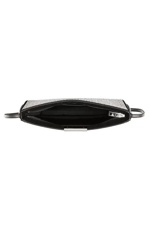Alexander Wang Siren Pochette Crystal Embellished Leather Shoulder Bag