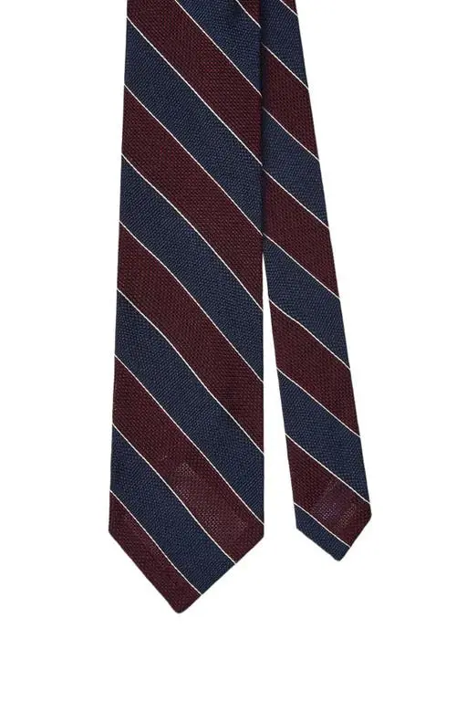 Robert Talbott Duvall Grenadine Textured Multi Stripe Necktie