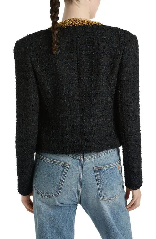 Balmain Embroidered Tweed Jacket