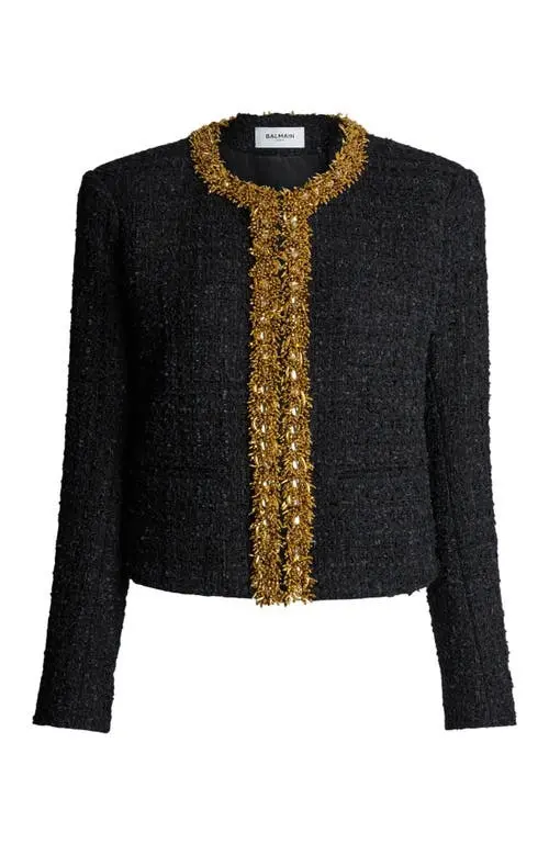 Balmain Embroidered Tweed Jacket