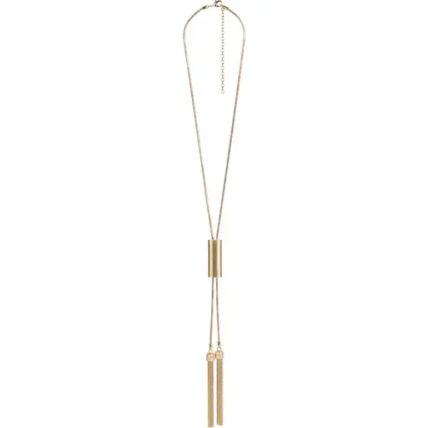 Balmain Long Brass Tassel Necklace - Gold