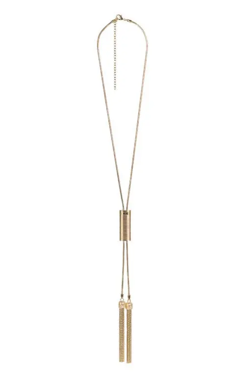 Balmain Long Brass Tassel Necklace